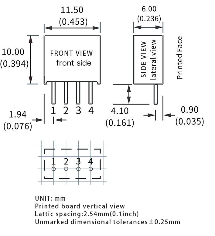 B0505S-1W 5V DC power module converter 1000VDC Isolation