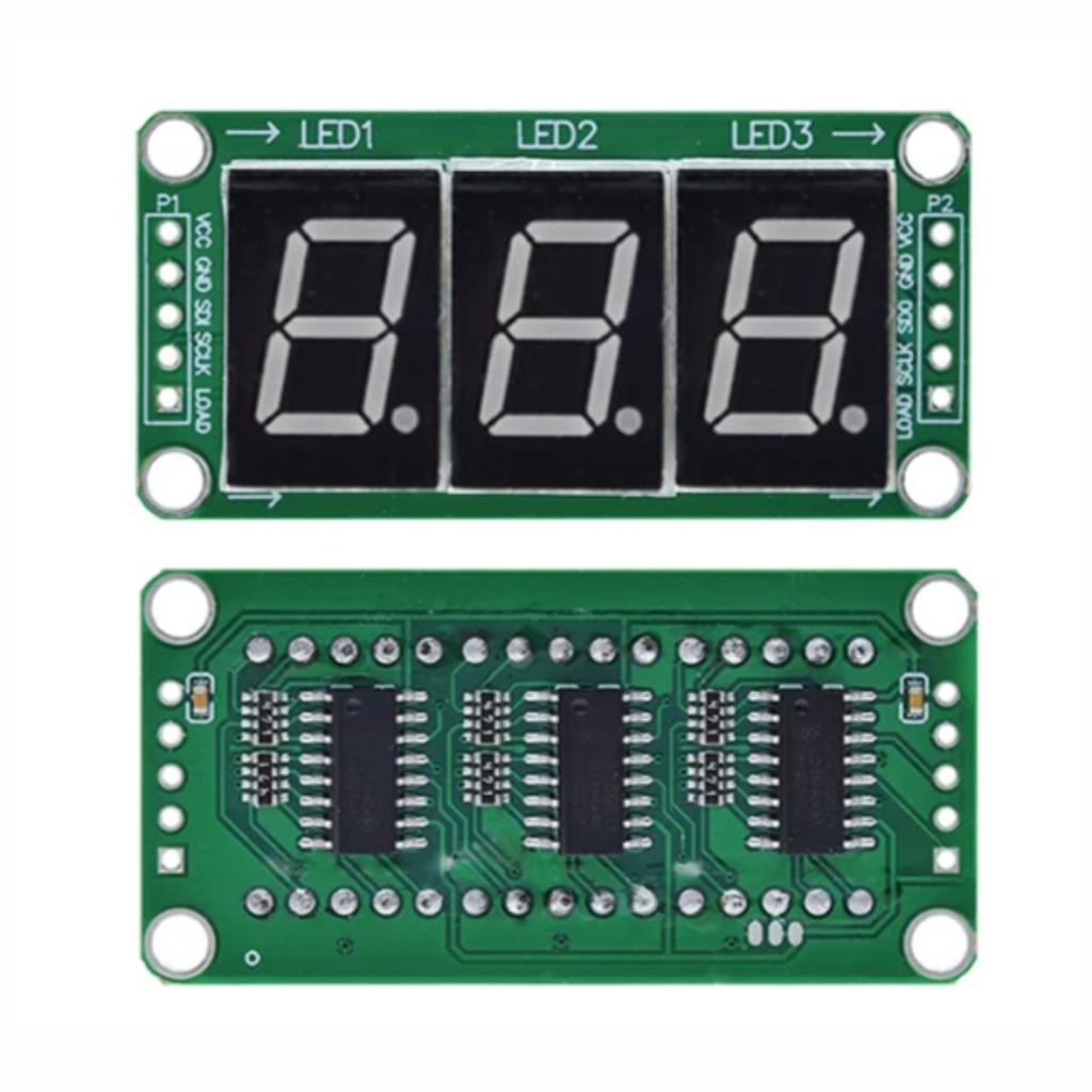 Static Drive 3 bit 7 Segment LED Display Module with 74HC595