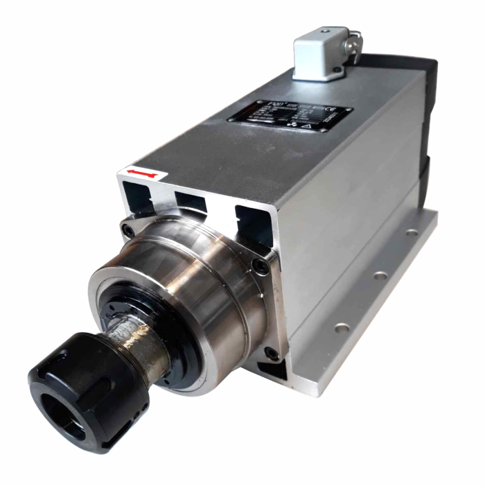 FQD Square Air Cooled 4.5KW CNC Spindle Motor 380V ER32 Collet 24000 ...