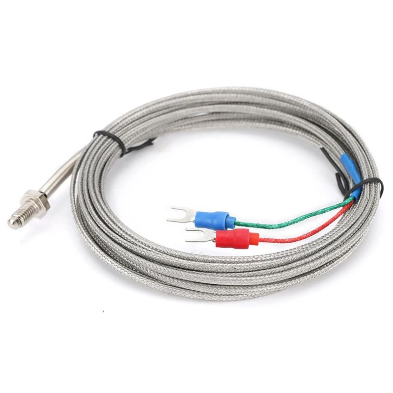 Temperature sensor 0-600℃ K type thermocouple M6-M8 screw 5M wire