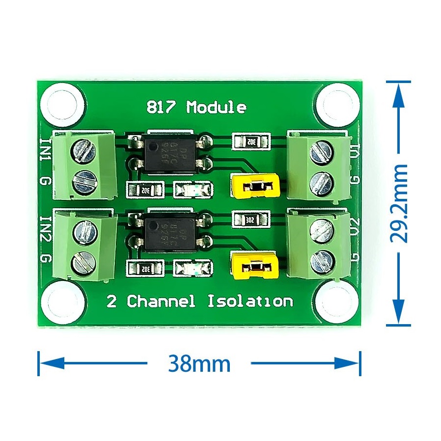 2CH Optocoupler PC817 2 Channel Isolation Board Voltage Converter ...